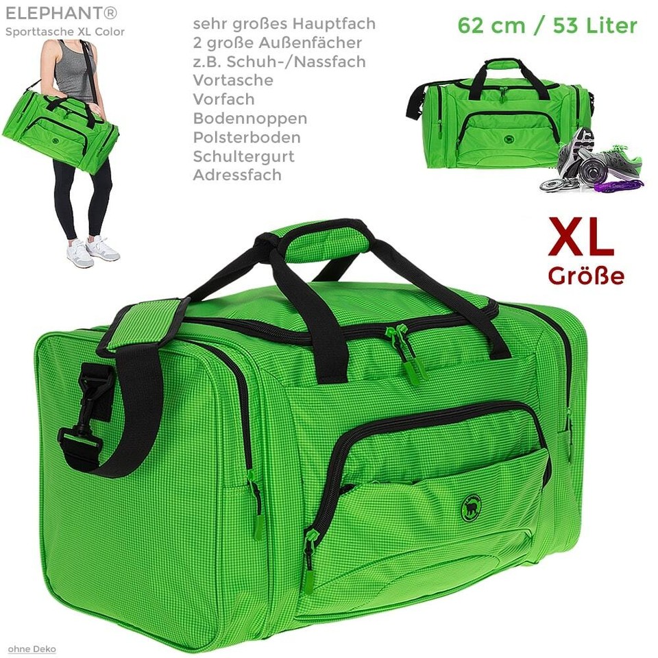 Sporttasche Reisetasche gross Herren Damen Elephant Color XL 62 53 L ...