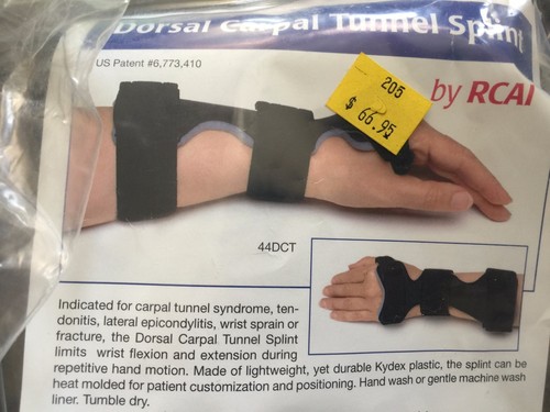 New RCAI Dorsal Carpal Tunnel Wrist Splint | eBay
