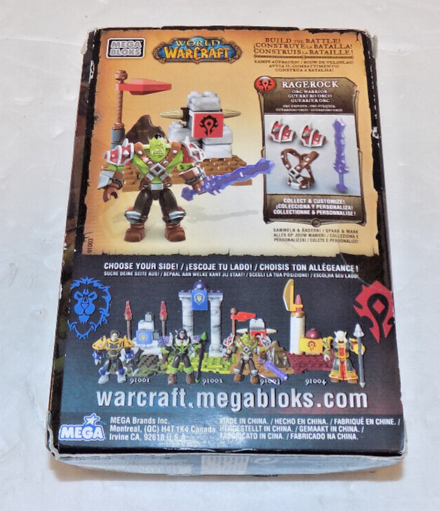 Mega Bloks 91003 RageRock Orc Warrior Set WOW World of Warcraft Mega ...