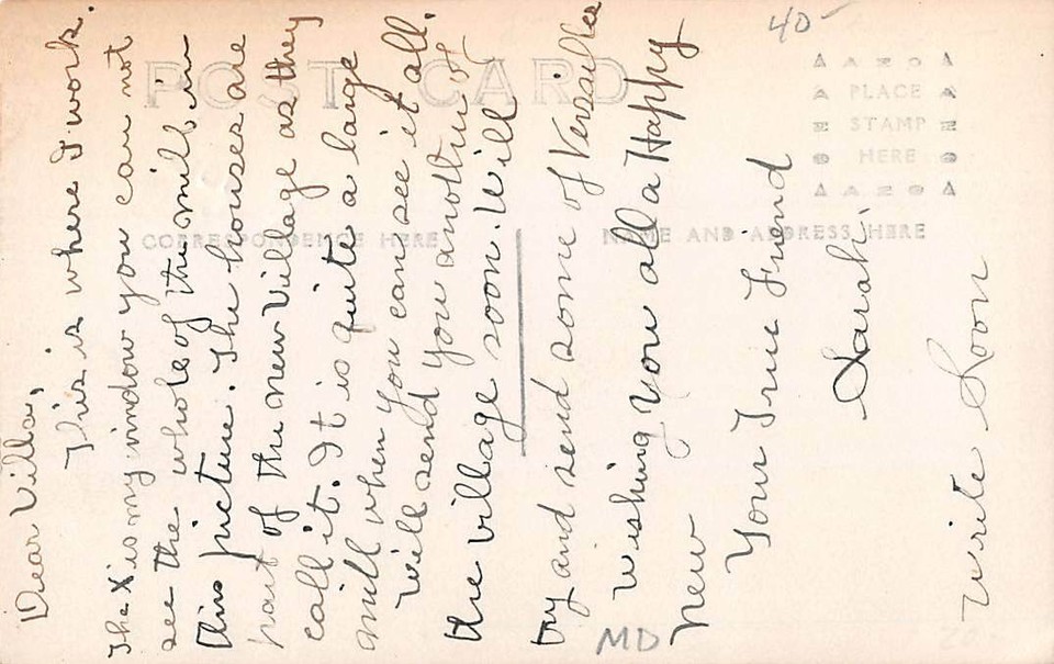 OCCUM, NORWICH, CT ~ TOTOKET COTTON FACTORY OVERVIEW, REAL PHOTO PC ~ c ...