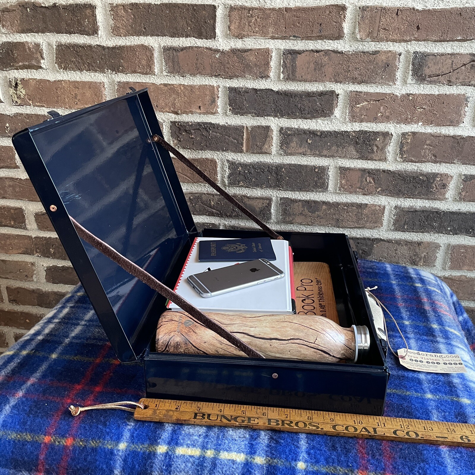 VINTAGE 1990s YACHTING STEEL STRONG BOX BRIEFCASE WITH MODIFICATIONS R ...