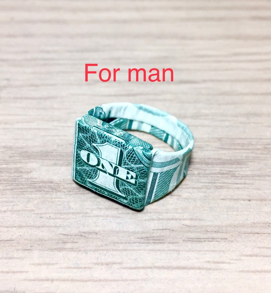 Money origami Ring Heart box Dollar Bill Anniversary Christmas Kids ...