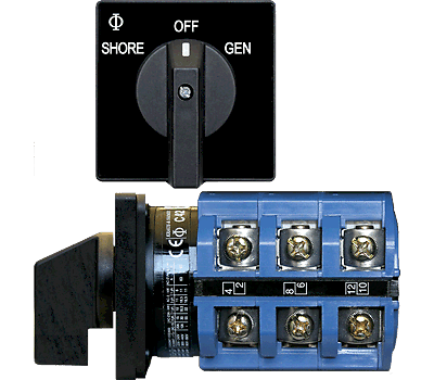 BLUE SEA SYSTEMS BS-9019 AC Source Select Sw, 2 Srce, 3 Pole, 65A | eBay