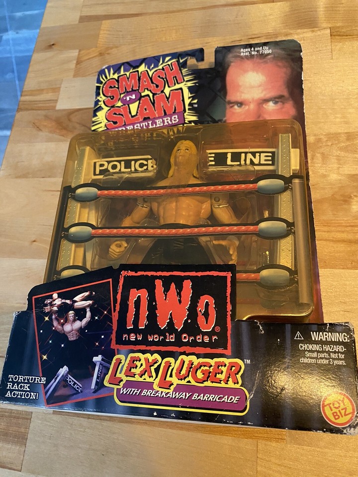 New 1999 WCW Smash N Slam Lex luger with barricade NWO Wolfpack | eBay