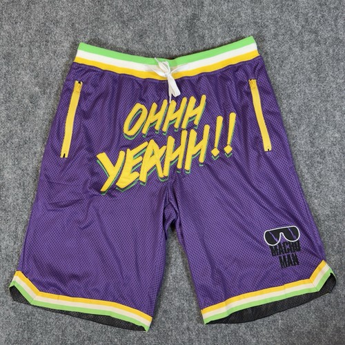 WWE Macho Man Randy Savage Shorts Ohhh Yeahh! Men’s XXL Rare Mesh Gym ...