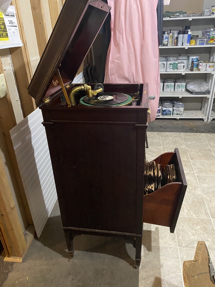 Antique, Phonograph, Edison Sheraton C200 Diamond Disc Operational ...