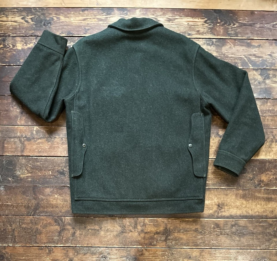 Vintage 1970s 80s FILSON Wool Forest Green Mackinaw Cruiser Hunting ...