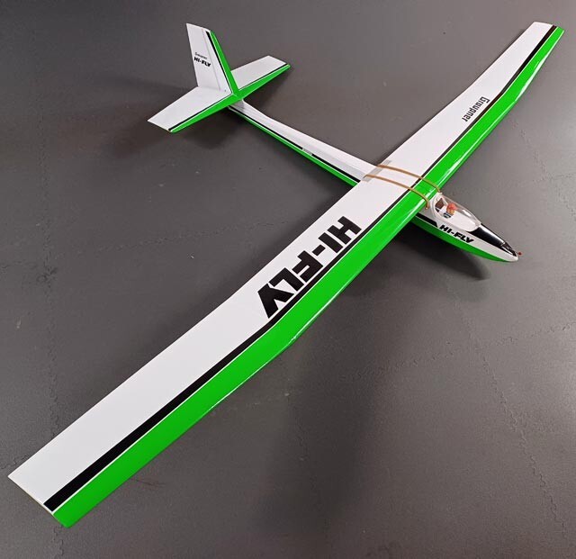 Graupner Hi-Fly ~ 92" RC Model Glider Sailplane ~ Laser-cut Balsa Wing ...