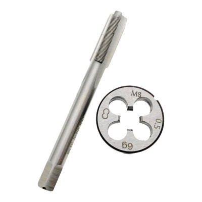 M8x0.5 Tap & Die Set Right Hand M8 x 0.5mm Metric Thread Tap Die RH ...