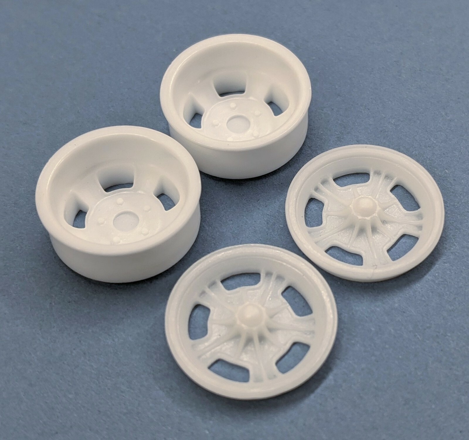Resin 1/25 5 Slot Drag Wheel Set - Halibrand Spindle Mount & Deep Dish ...