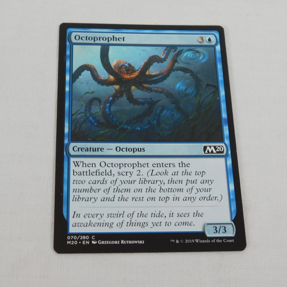 Octoprophet MTG 2019 Blue Creature Octopus 070/280 Core Set 2020 Common ...