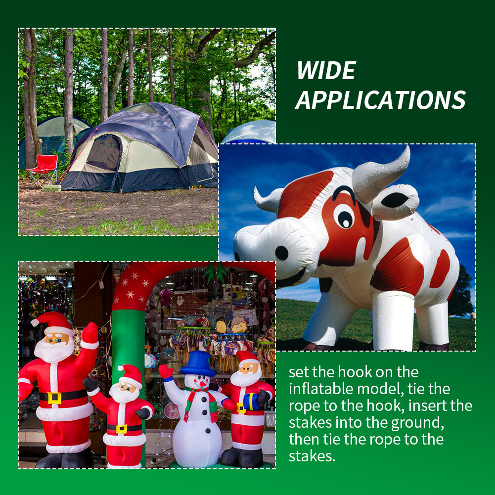 9pack Inflatable Stakes Set With Tethers Hooks Yard Replacement ...