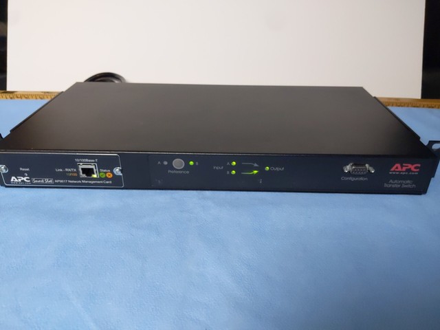 APC AP7750 8 Outlet 120v Rackmount Automatic Transfer Switch for sale ...