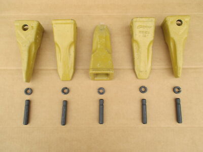 5 J200 ROCK CHISEL + PINS + LOCKS FOR CATERPILLAR CAT 939 939C BH150 ...