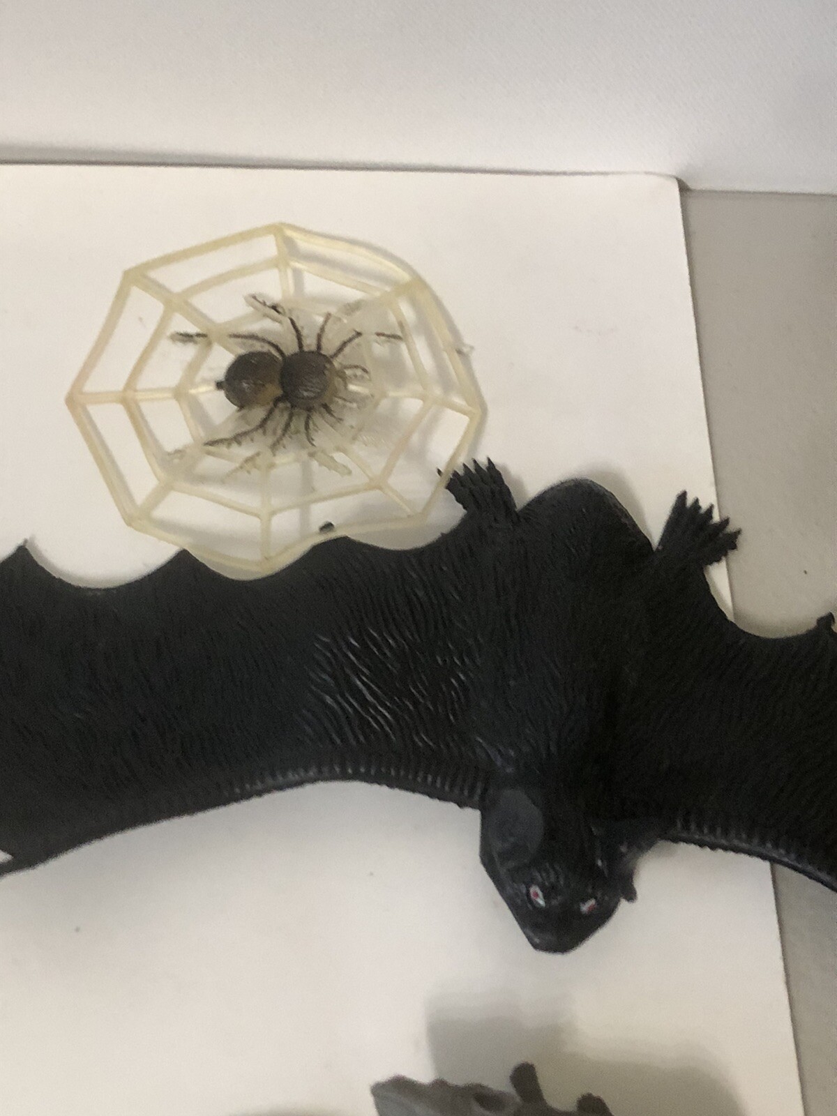 Lot of Vintage Halloween Creepy Rubber Critters: Spiders Snakes Bats ...