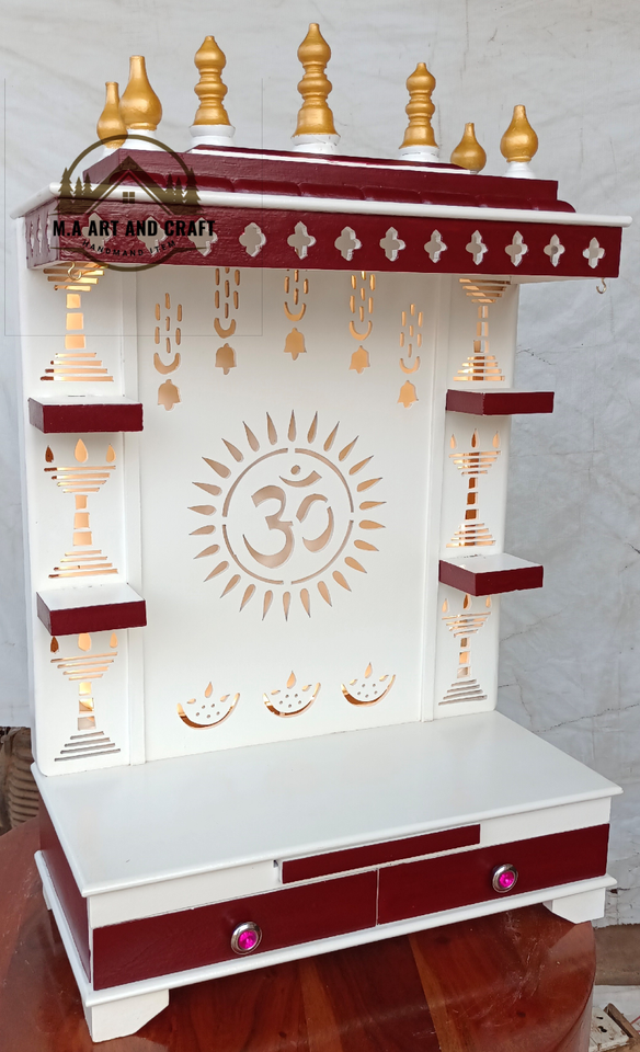Wooden Temple Mandir Handcrafted Mandir Pooja Ghar Mandap For Worship ...