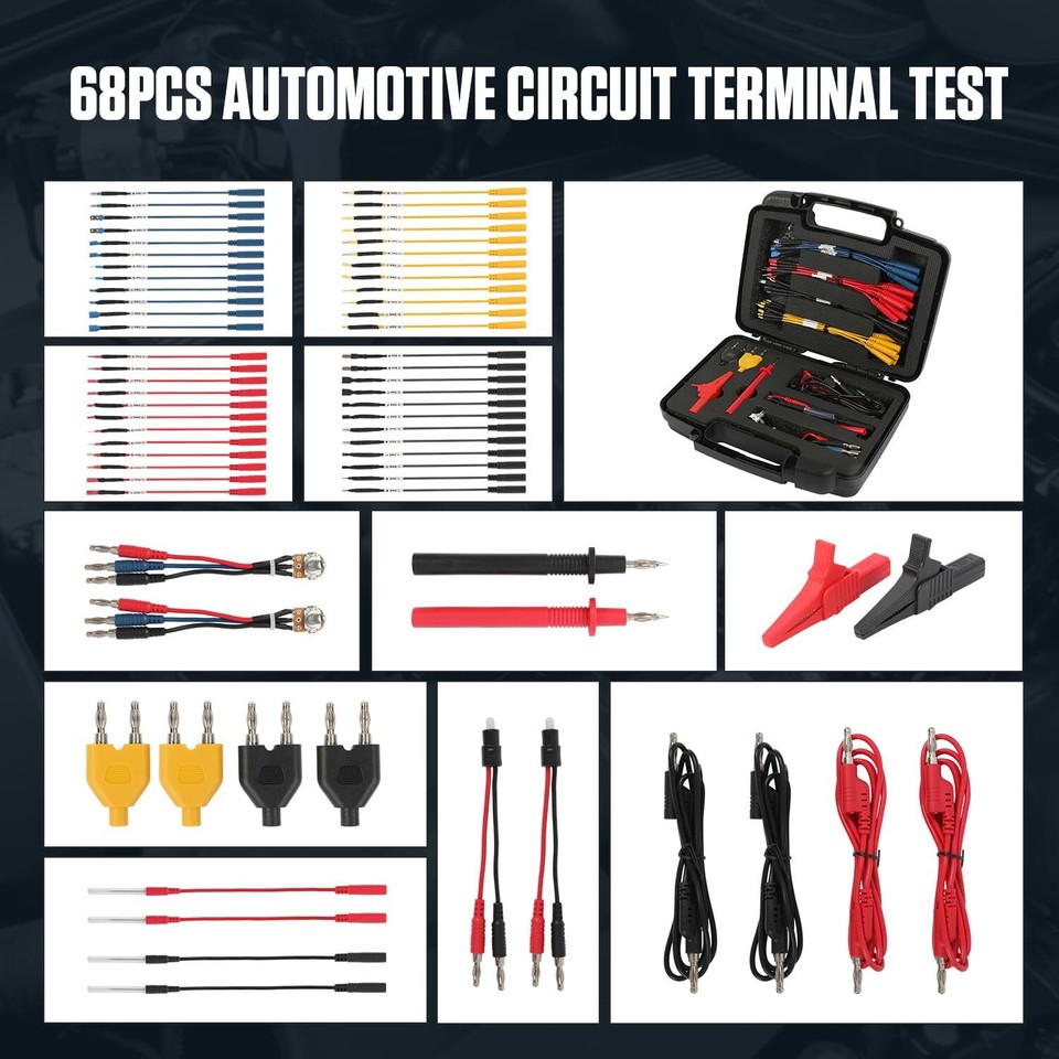 68 PCS Automotive Circuit Test Lead Kit,Multimeter Test Leads Set ...