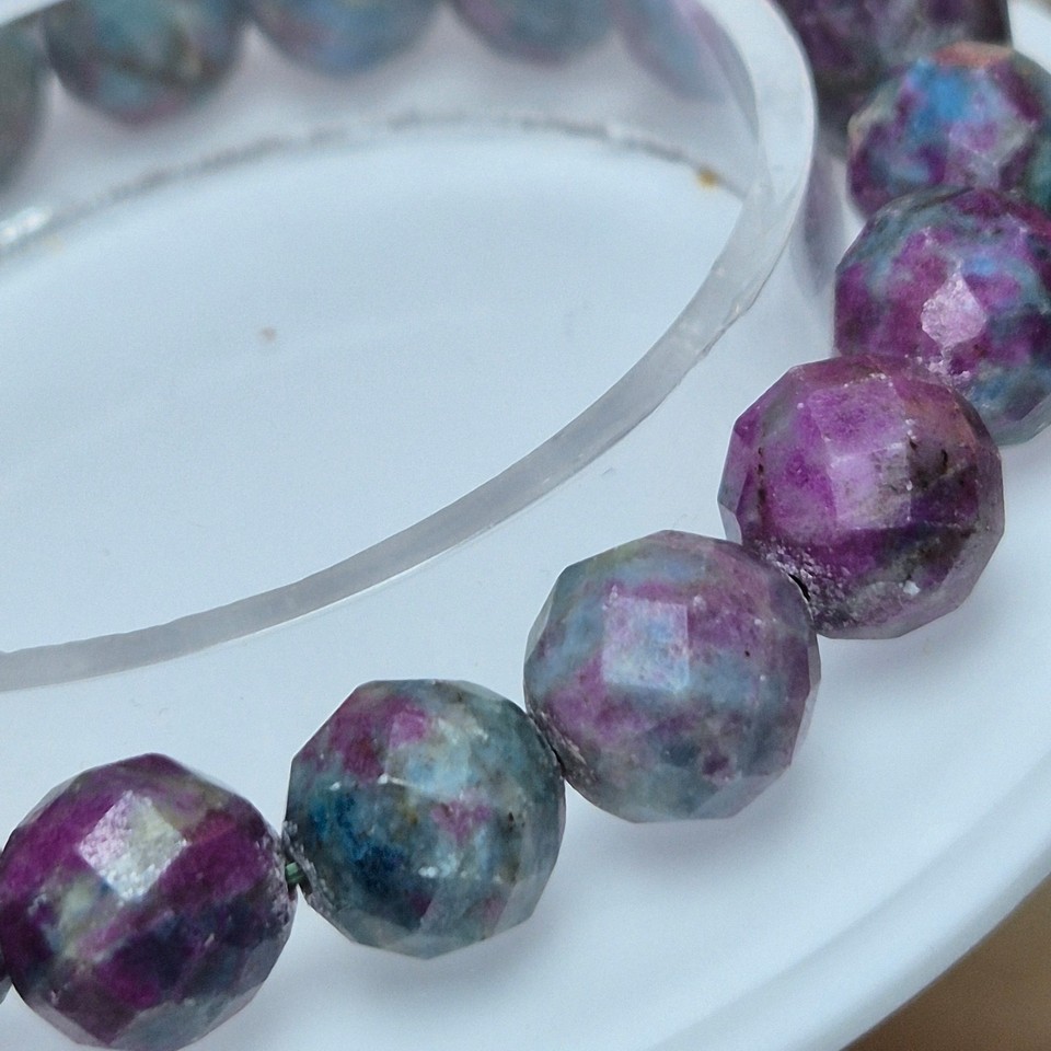 Ruby Kyanite Faceted Bracelet 9mm #6459 (High Grade) | eBay UK