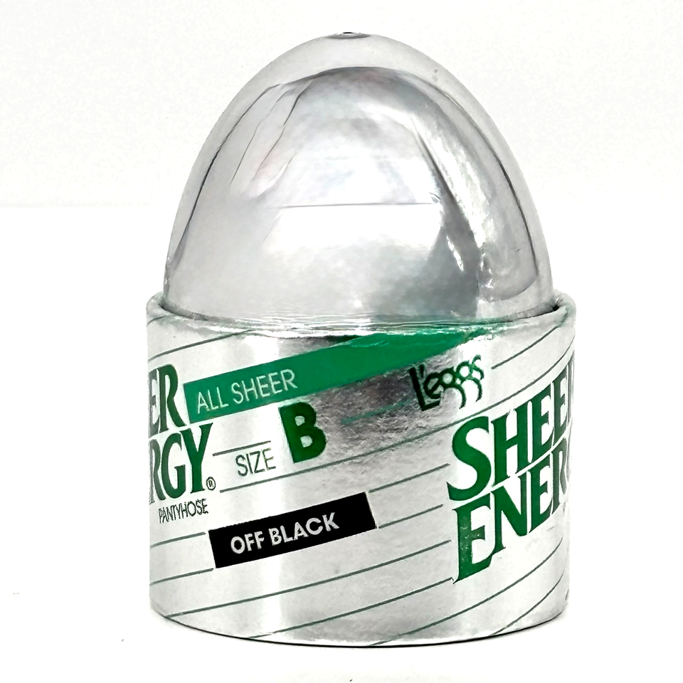 L'eggs Sheer Energy Off Black Pantyhose Size B New/Sealed Iconic Egg ...