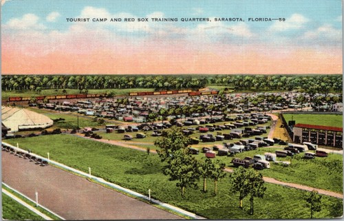 postcard - Tourist Camp and Red Sox Training Quarters, Sarasota ...