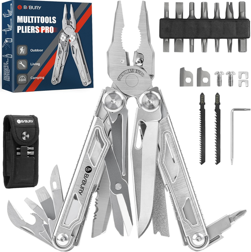 Multitool Pliers, Stainless Steel Multi Tool Pliers with Replaceable ...