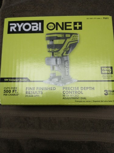 Ryobi 18V Router P601 Bare Tool & Ryobi 15 pcs Router Bit Set A25R151 1 ...
