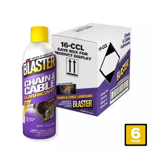 11 Oz. Long-Lasting Chain and Cable Lubricant Spray (Pack of 6) | (NEW ...