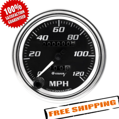 EQUUS E7072 3-3/8" Chrome Mechanical Speedometer | eBay
