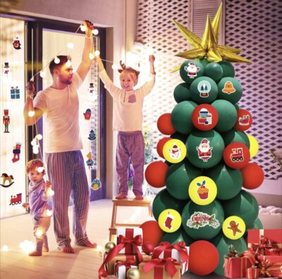 145pcs Christmas Tree Balloon Shape Garland Arch Kit Christmas Party ...