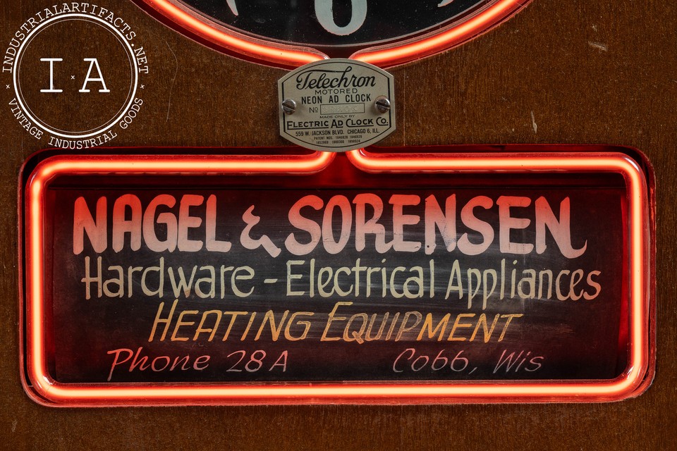 Vintage Telechron Neon Advertising Clock | eBay