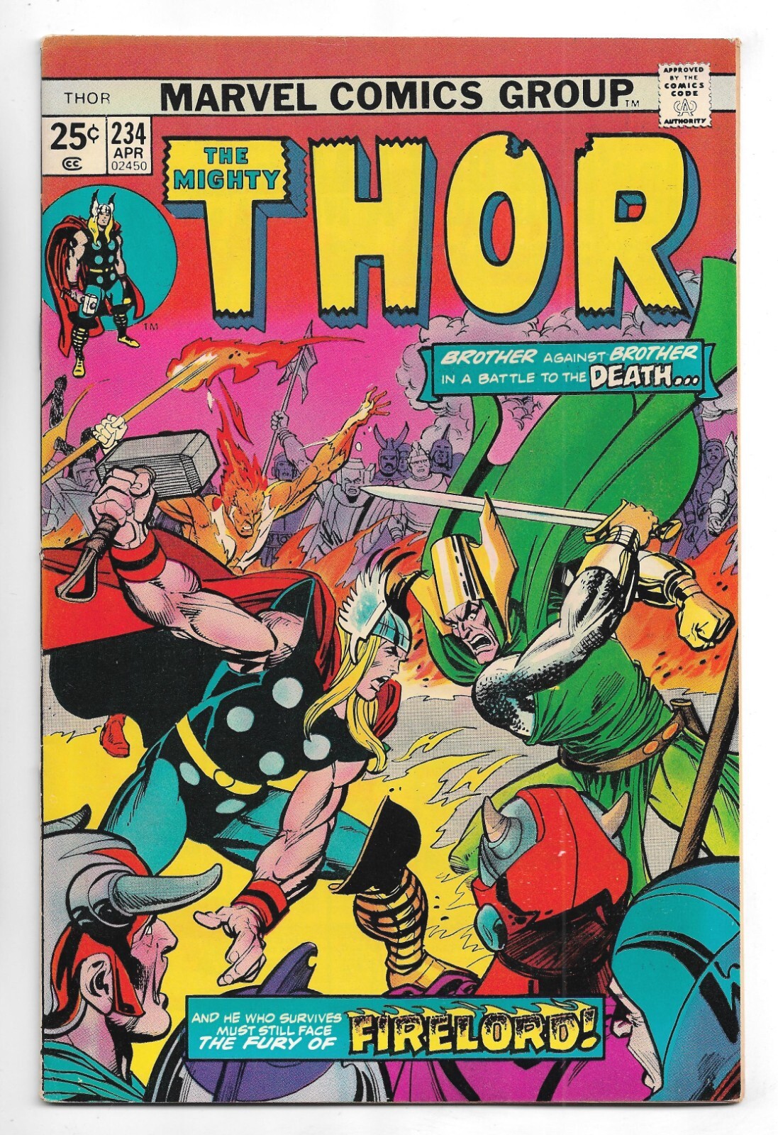 Thor #234 Marvel Comics 1975 John Buscema art / Firelord / Hercules ...