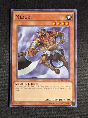Yugioh - Mezuki OP01-EN016 Unlimited Common LP | eBay