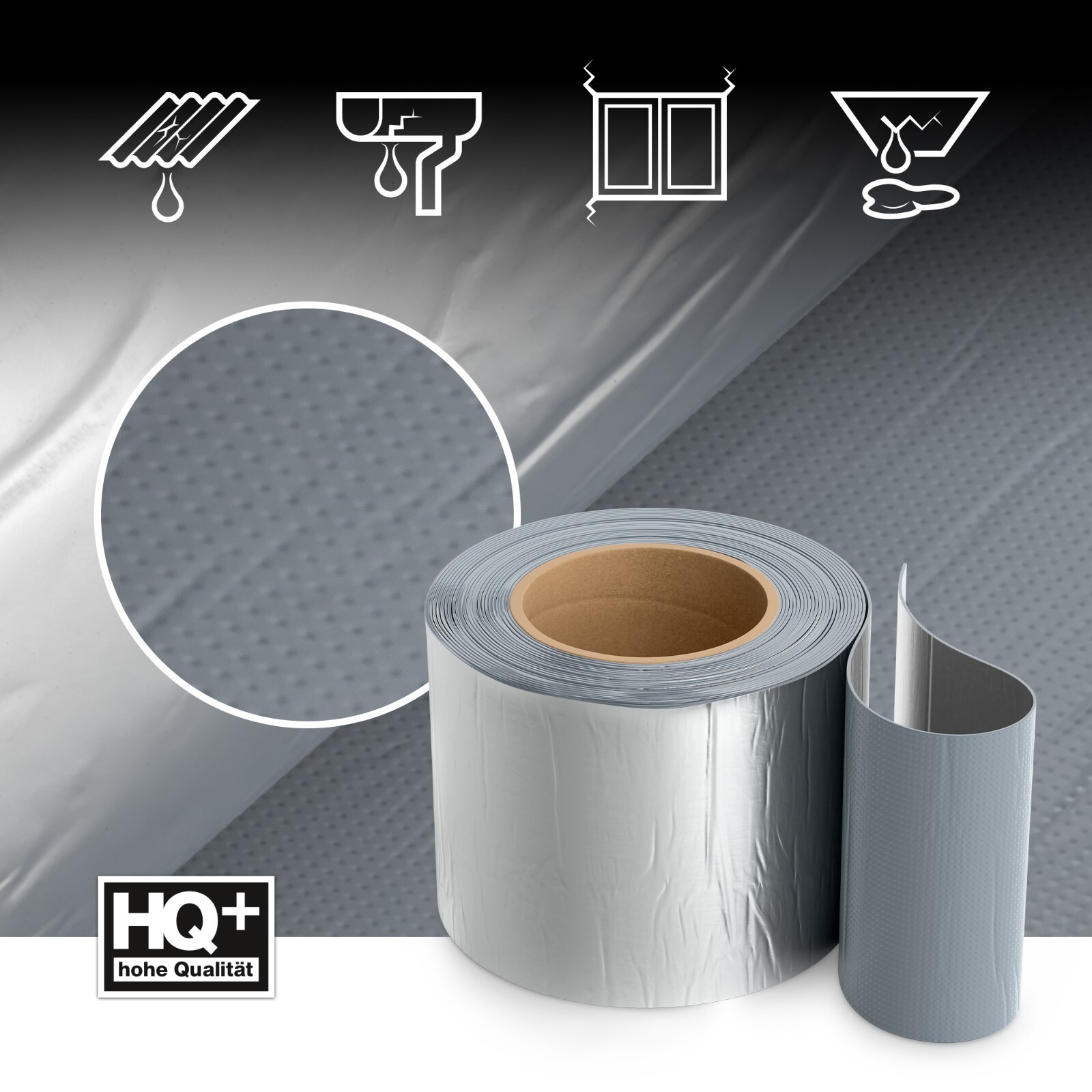 Reparaturband Bitumenband Anthrazit 300 mm Selbstklebendes Aluband ...