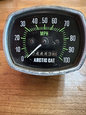Vintage Arctic Cat Snowmobile Speedometer 100 MPH Gauge (4443 Miles ...
