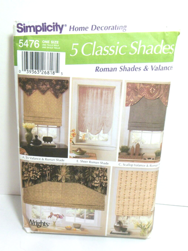 Simplicity Home Decoration Pattern Roman Shades and Valances Interior ...