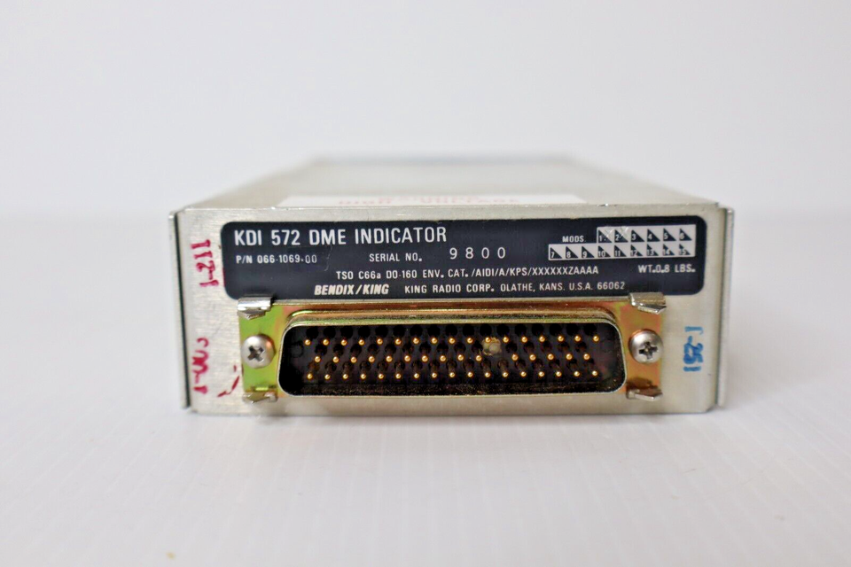 Bendix King KDI 572 DME Indicator 066-1069-00 Bench Tested with FAA ...