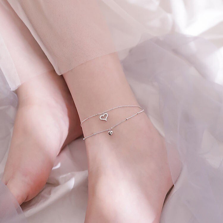 Genuine 925 Sterling Silver Ankle Bracelet Women Anklet Foot Jewelry ...