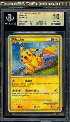 BGS 10 ⭐️ Pokemon German Pikachu 2010 World Promo Japanese Card | eBay