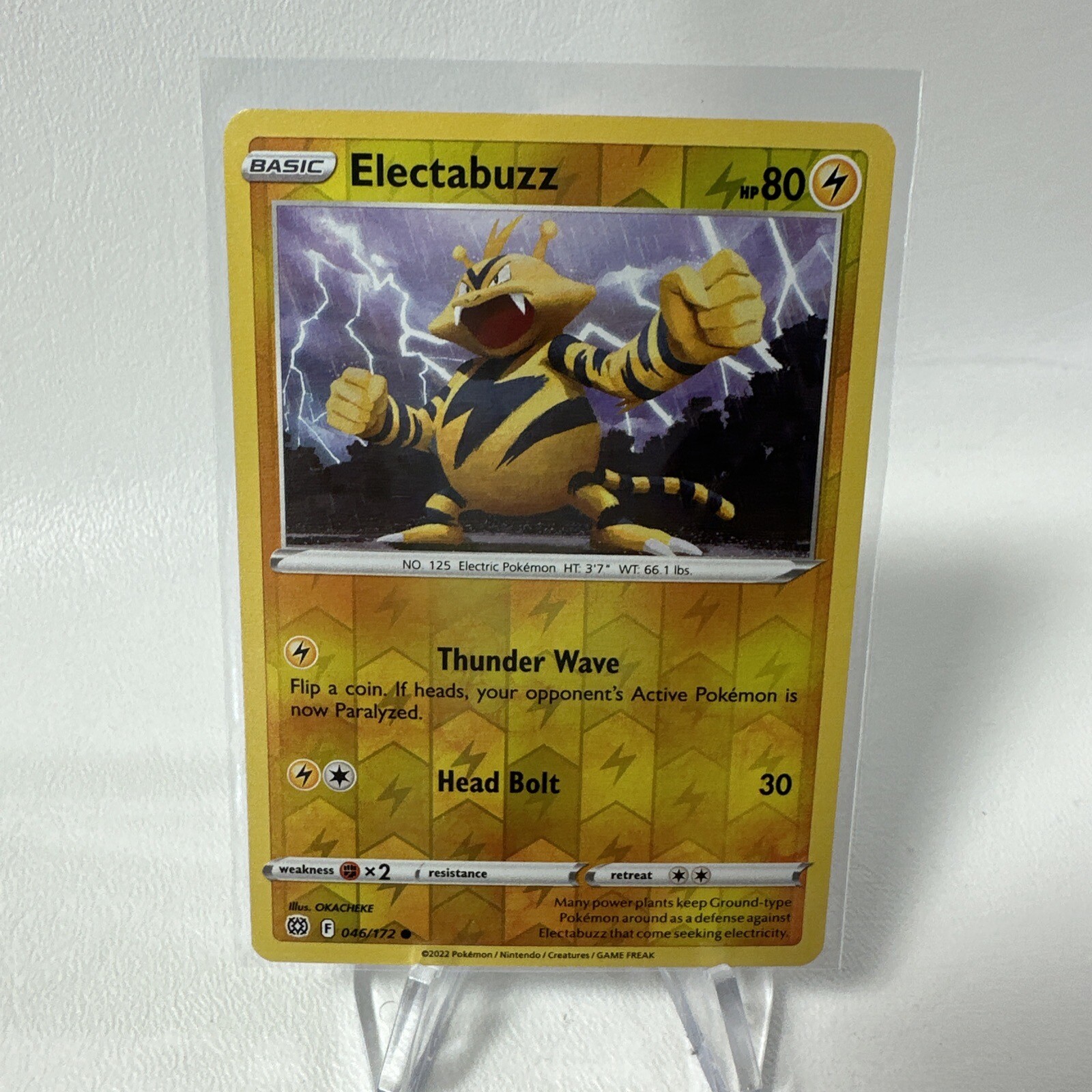 Pokémon TCG Card Brilliant Stars Electabuzz 46/172 Common Reverse Holo NM | eBay