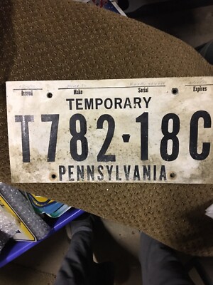 1970 Pennsylvania PA Temporary License Plate | eBay