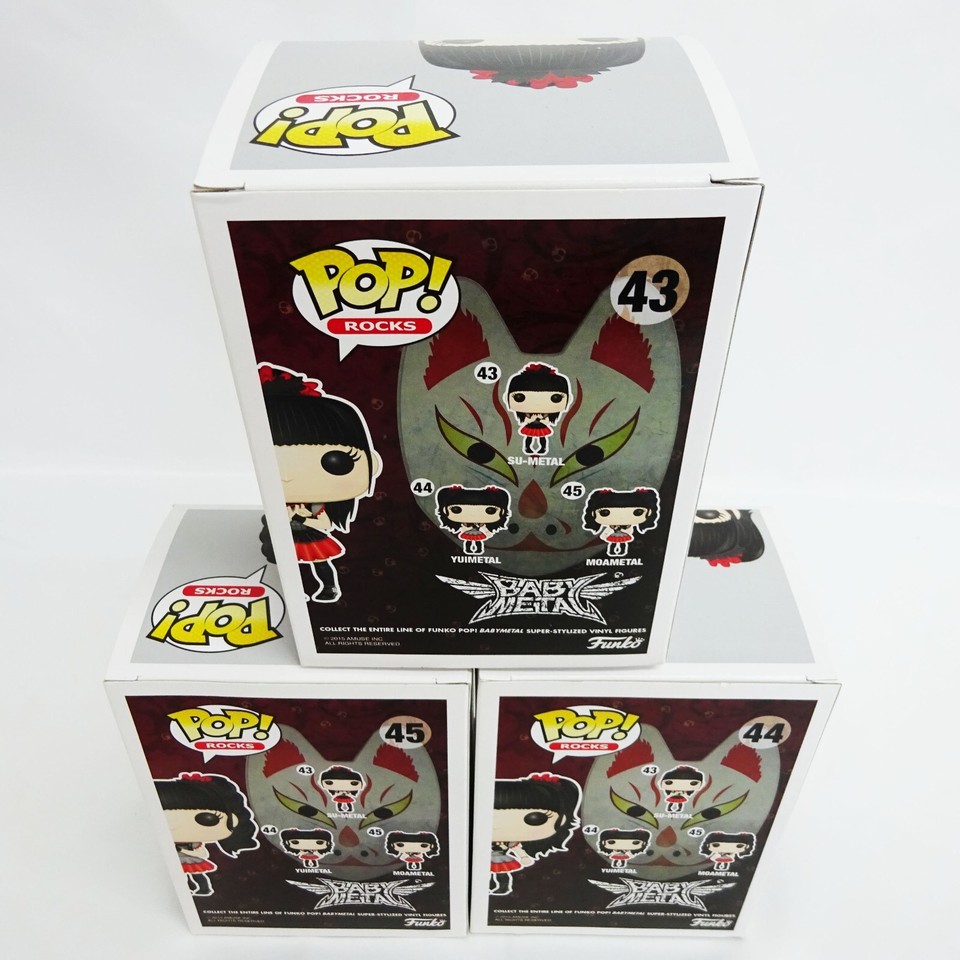 FUNKO POP! ROCKS BABYMETAL SU #43 YUI #44 MOA #45 SET OF 3 Vinyl Figure ...