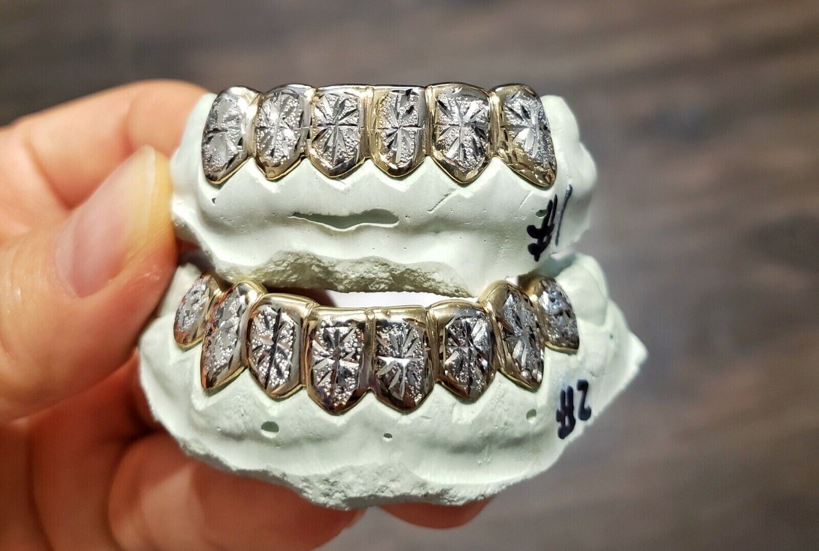 S. Silver or 10K Solid Gold Custom Made 2 Tone Sunburst Grill Grillz | eBay