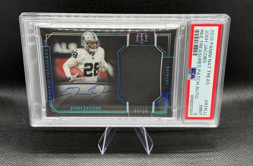 Josh Jacobs 2019 Panini National Treasures - RPA PSA 9 /10 Rookie Patch ...