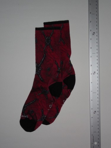 SMARTWOOL Socks Women's Medium 7-9.5 Calf Dark Red Black Pink Lt Wt No ...