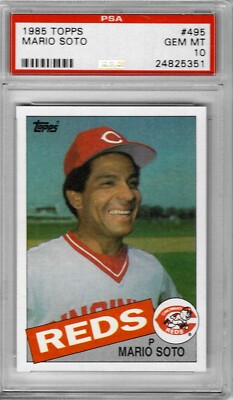 1985 Topps #495 Mario SOTO - PSA 10+++ Reds - low pop | eBay