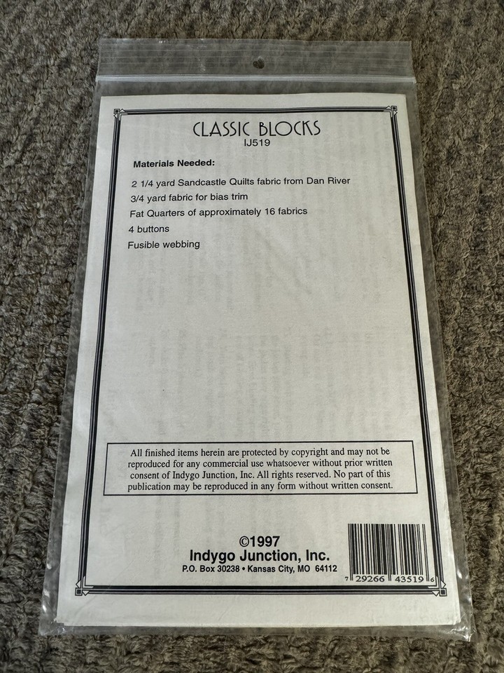Indygo Junction Sewing Pattern IJ519 Size S-XXL Jacket Quilting Blocks ...