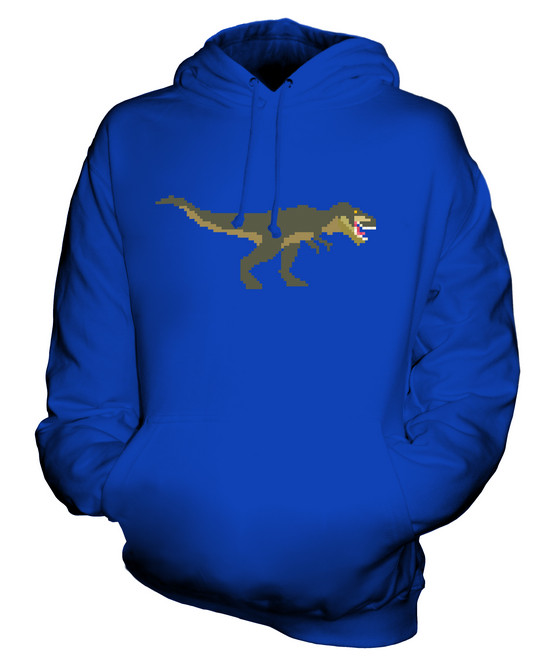 16 BIT T REX UNISEX HOODIE TOP GIFT RETRO DINOSAUR | eBay