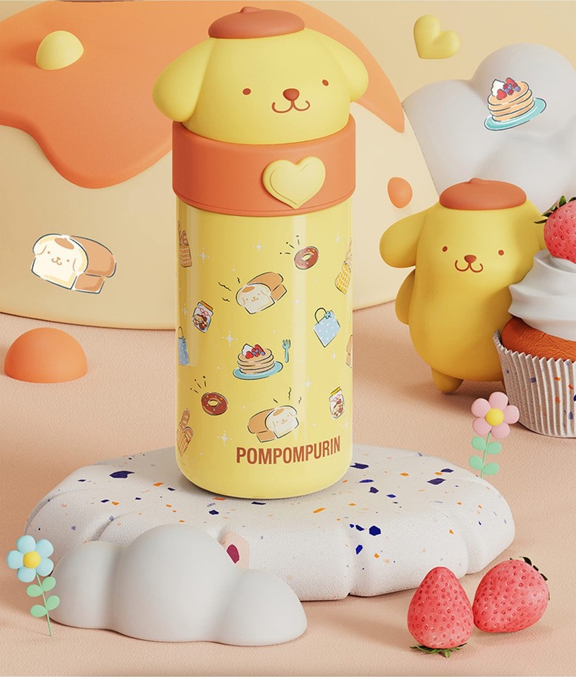 Sanrio Pom Pom Purin Stainless Steel Insulated Water Bottle 350ml ...