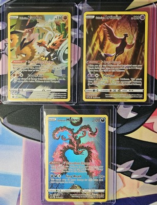 Pokemon TCG Crown Zenith Legendary Bird Promo Card Set MOLTRES ARTICUNO ...