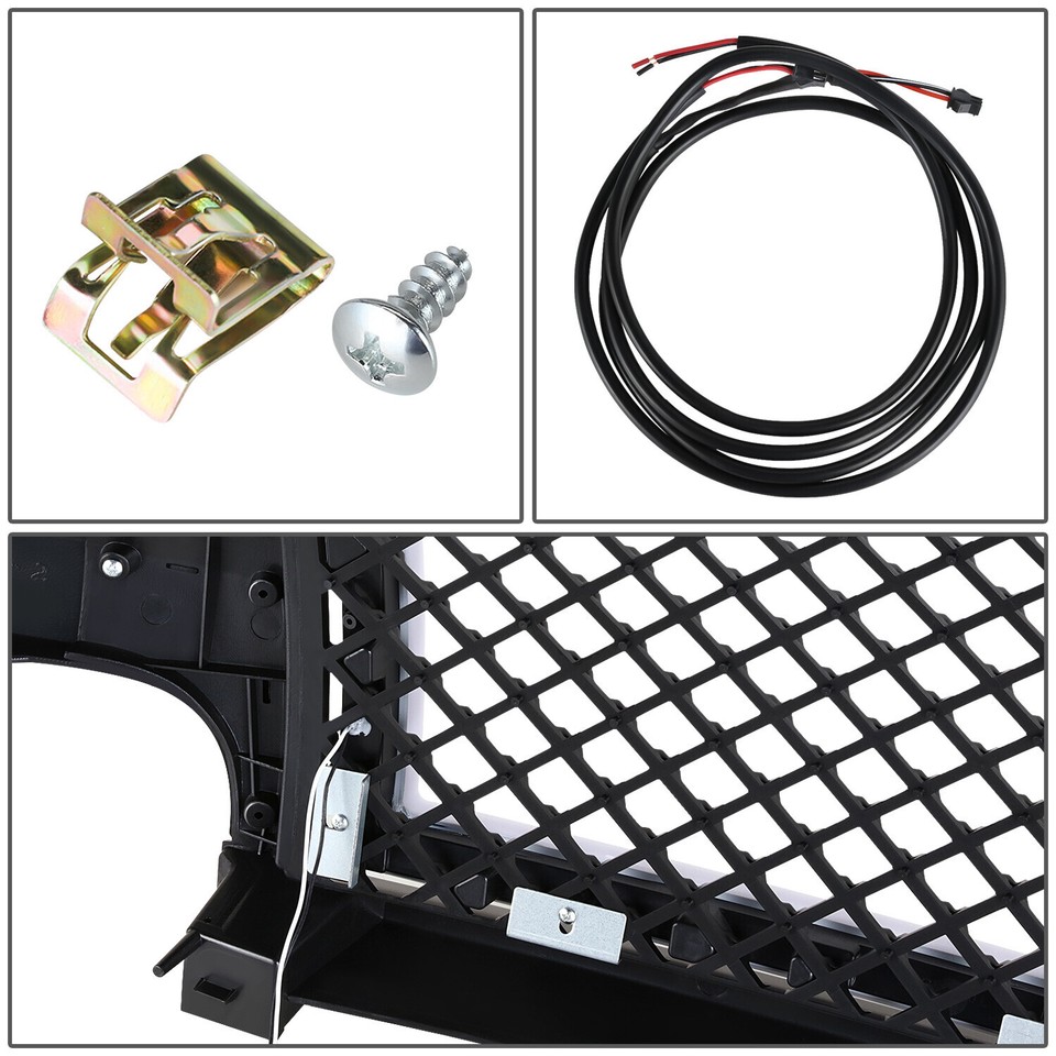 MATTE MESH STYLE GRILLE GRILL W/LED DRL REPLACE FOR 1999-2006 SILVERADO ...